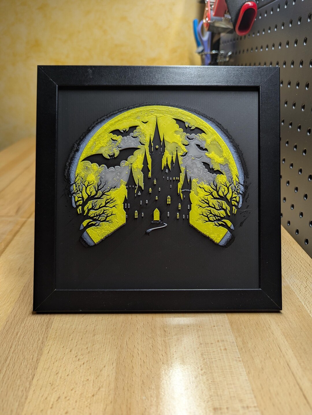 Haunted Castle Wall/desk Decor, Hueforge - Etsy