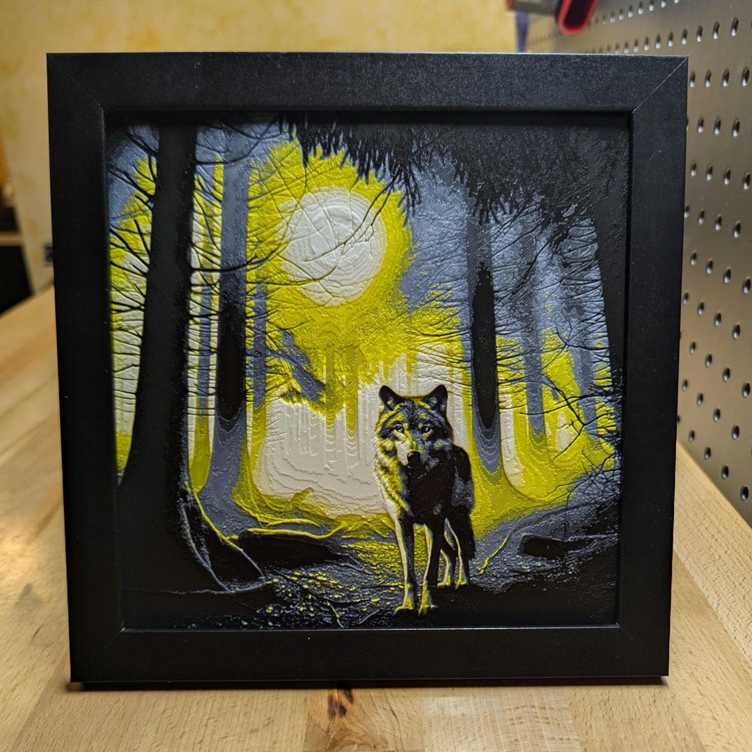 Wolf Wall/desk Decor, Hueforge - Etsy