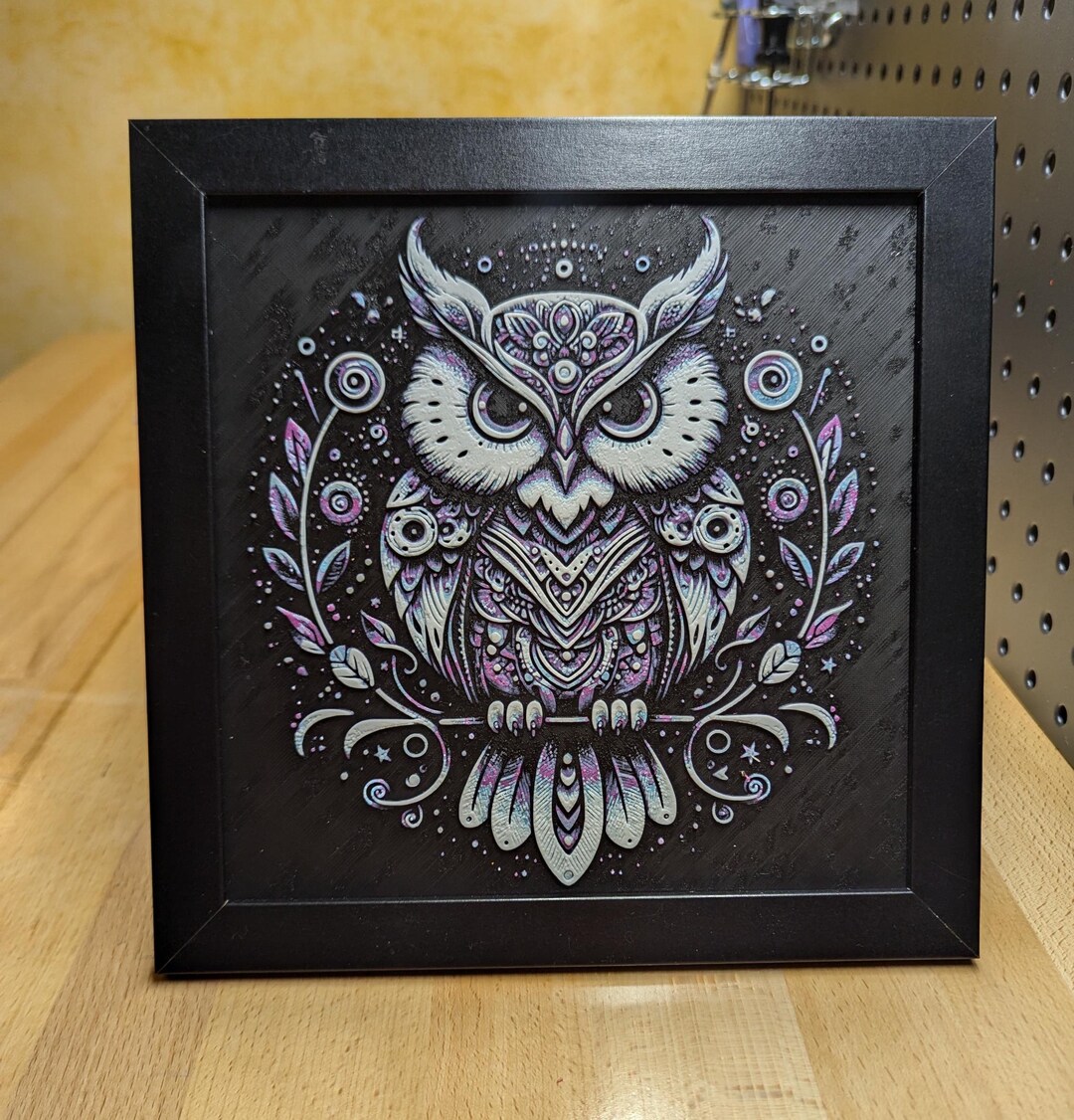 Owl Wall/desk Decor, Hueforge - Etsy
