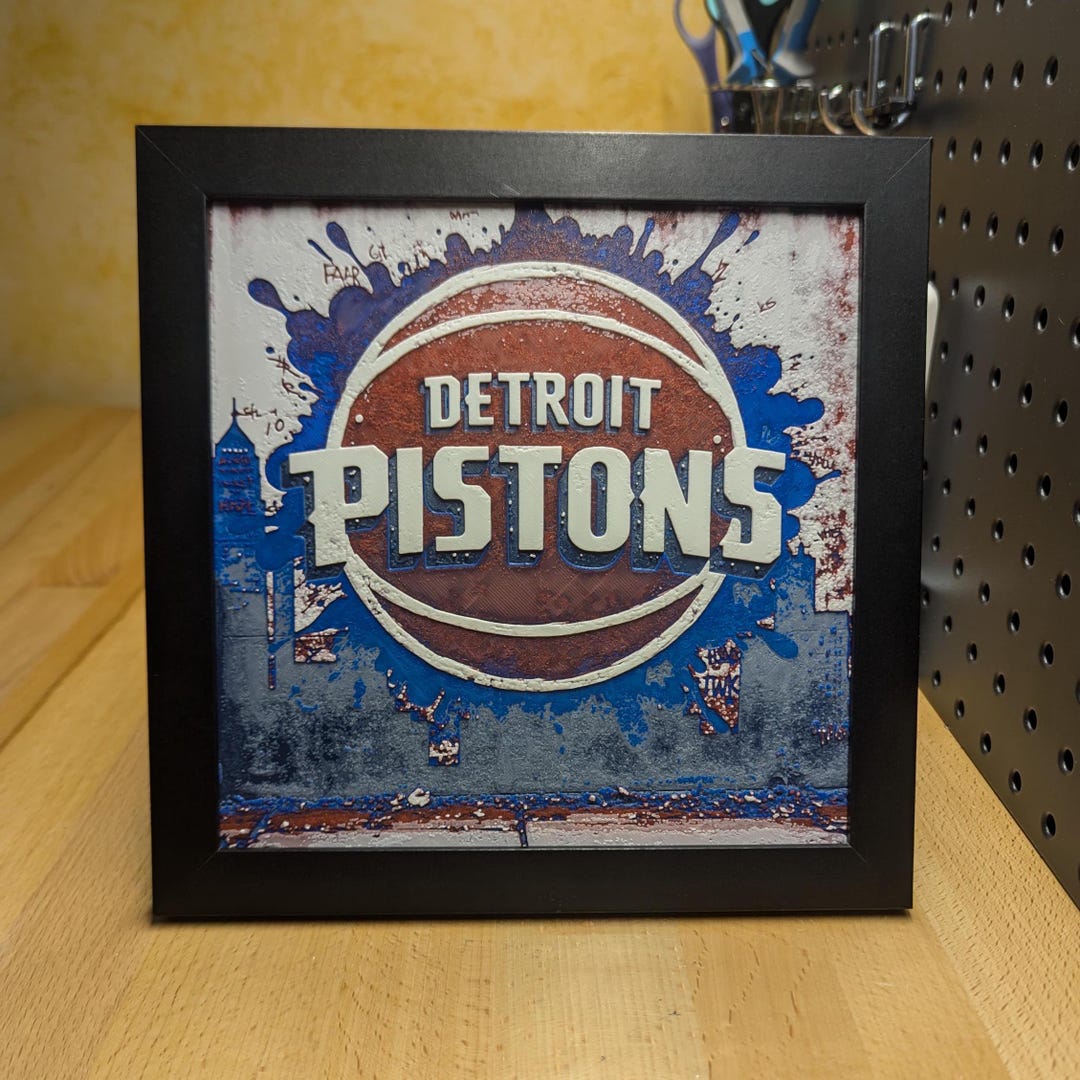 Detroit Pistons Logo Wall/desk Decor, Hueforge - Etsy