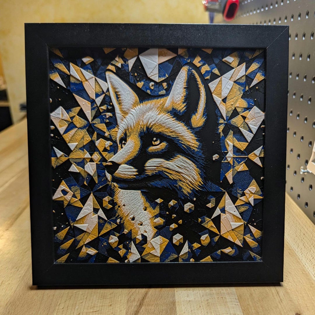 Fox Pattern Wall/desk Decor, Hueforge - Etsy