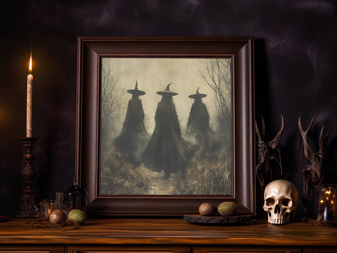 Halloween Witch Art Print Witches Coven Art Print Halloween Art Print ...