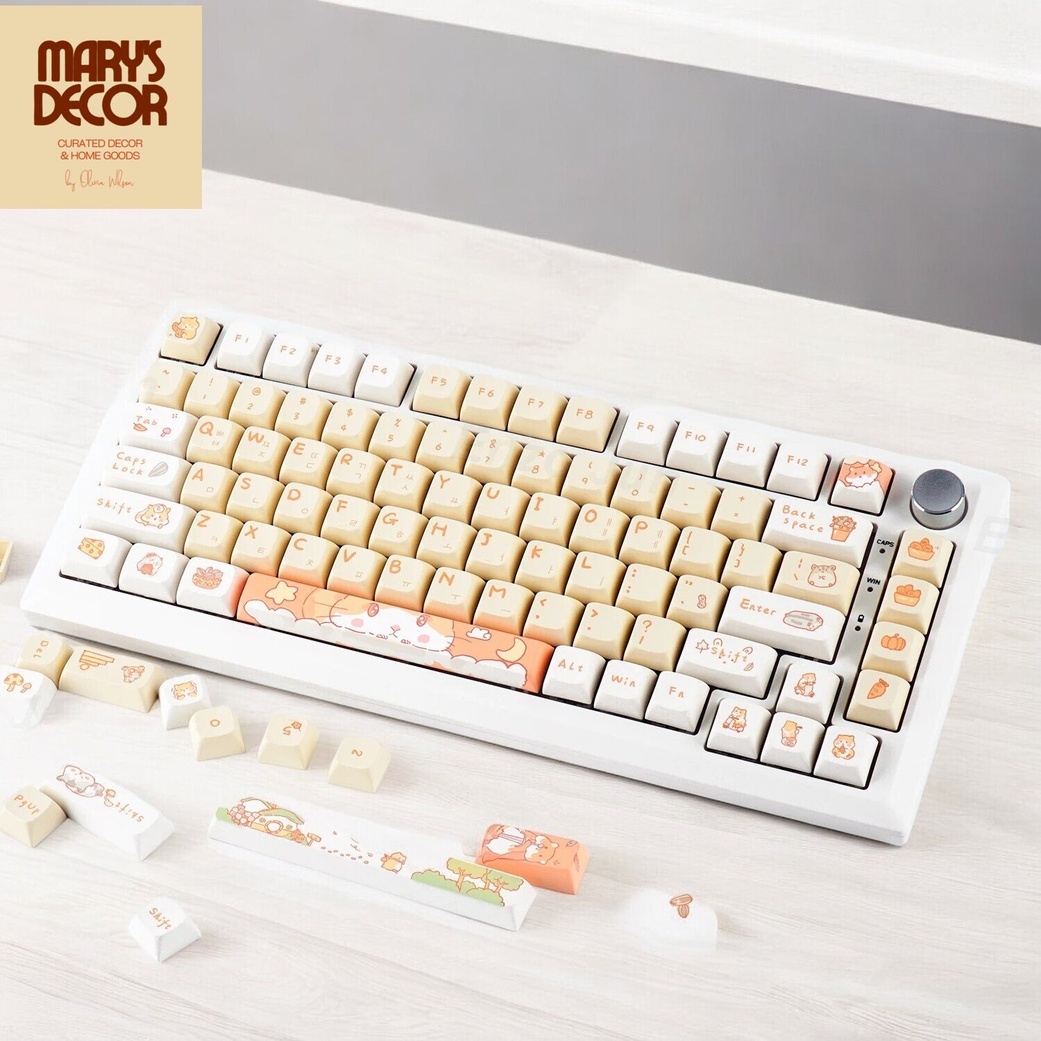 Cute Squirrel Keycaps Themed Keycap Set for Mechanical Keyboard 131 ...