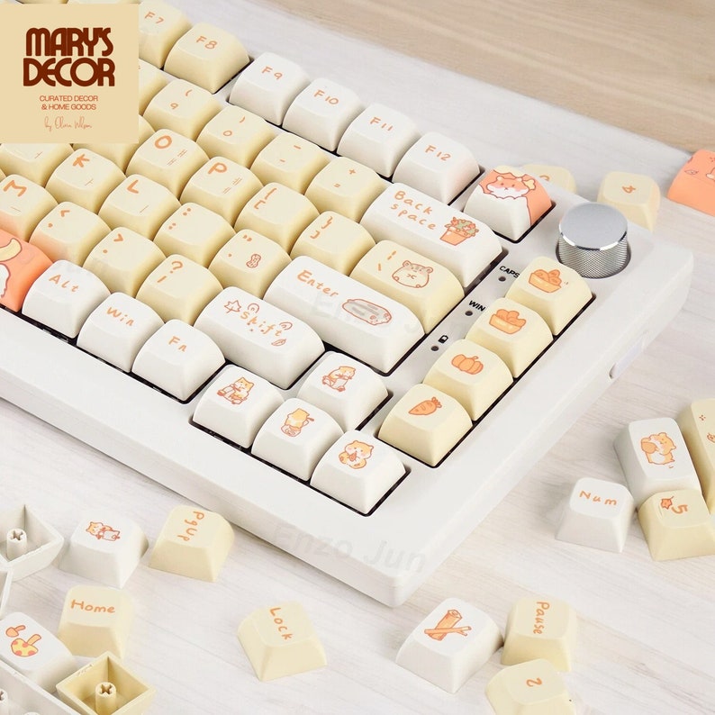 Cute Squirrel Keycaps Themed Keycap Set for Mechanical Keyboard 131 ...
