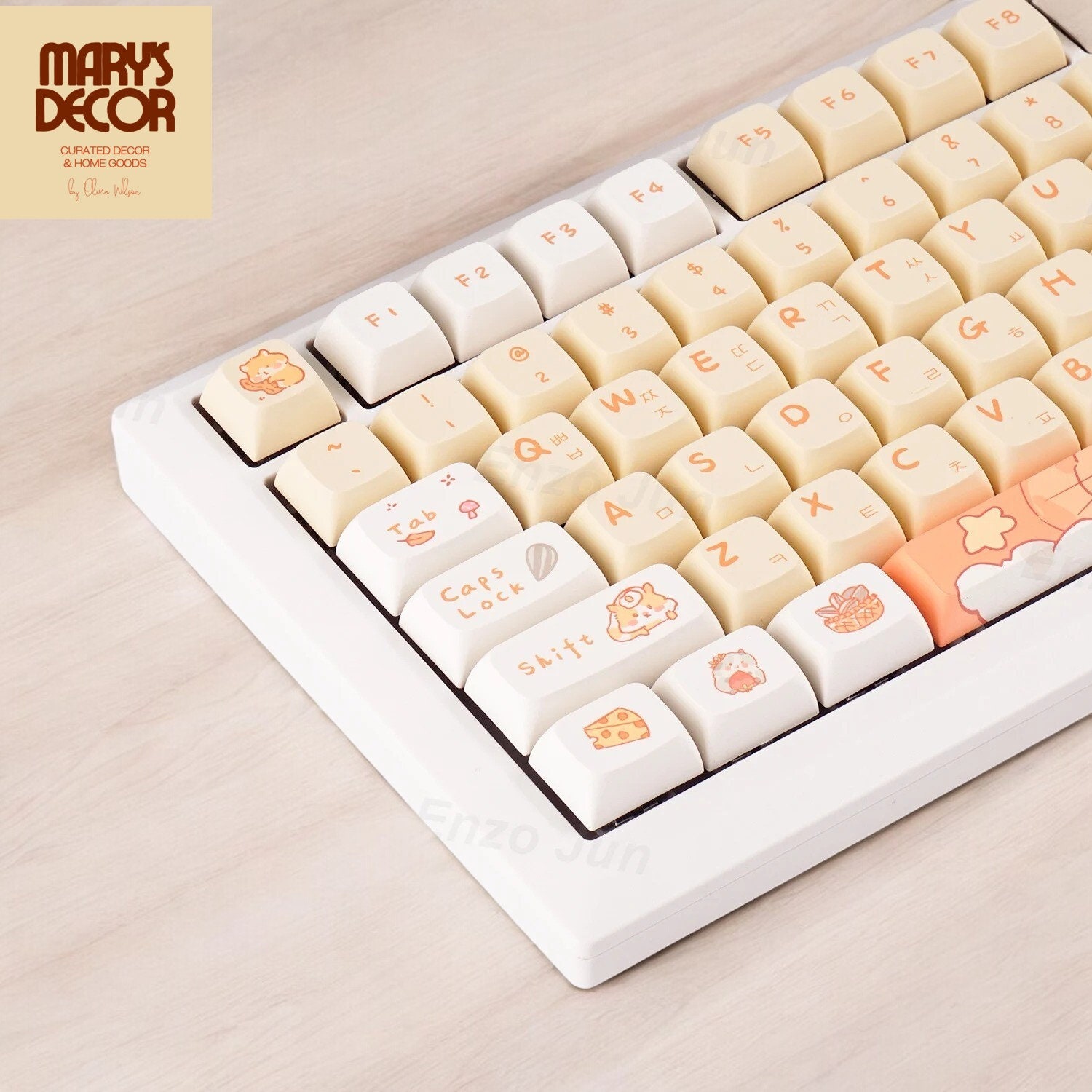 Cute Squirrel Keycaps Themed Keycap Set for Mechanical Keyboard 131 ...