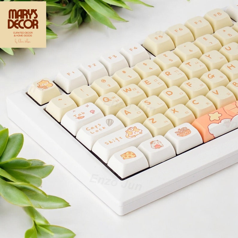 Cute Squirrel Keycaps Themed Keycap Set for Mechanical Keyboard 131 ...