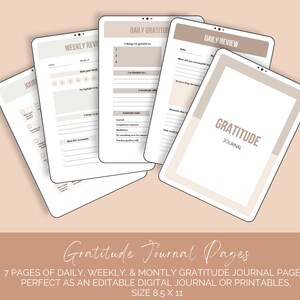 Gratitude Journal Pages - Printable & Digital Download - Etsy