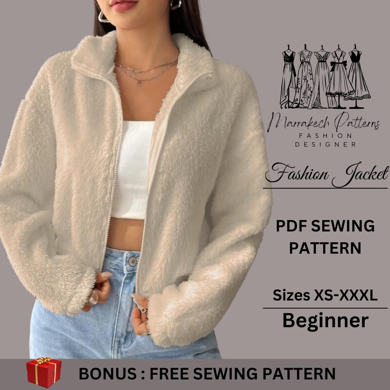 Crop Jacket Pattern - Etsy