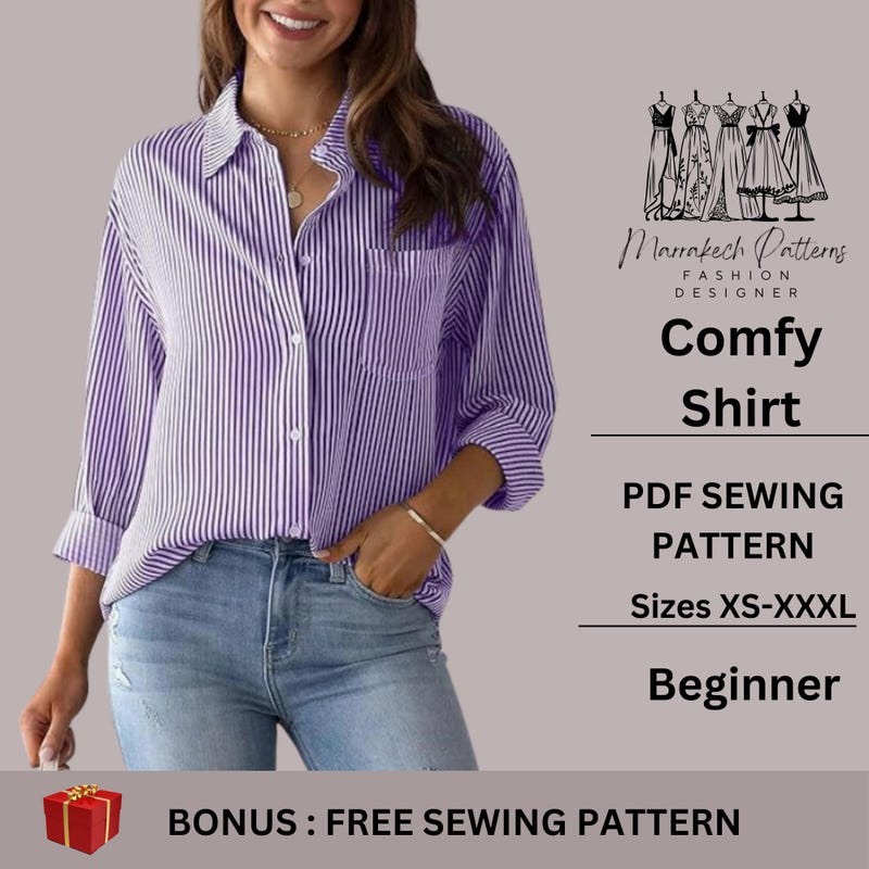 Womens Shirt Pattern - Etsy