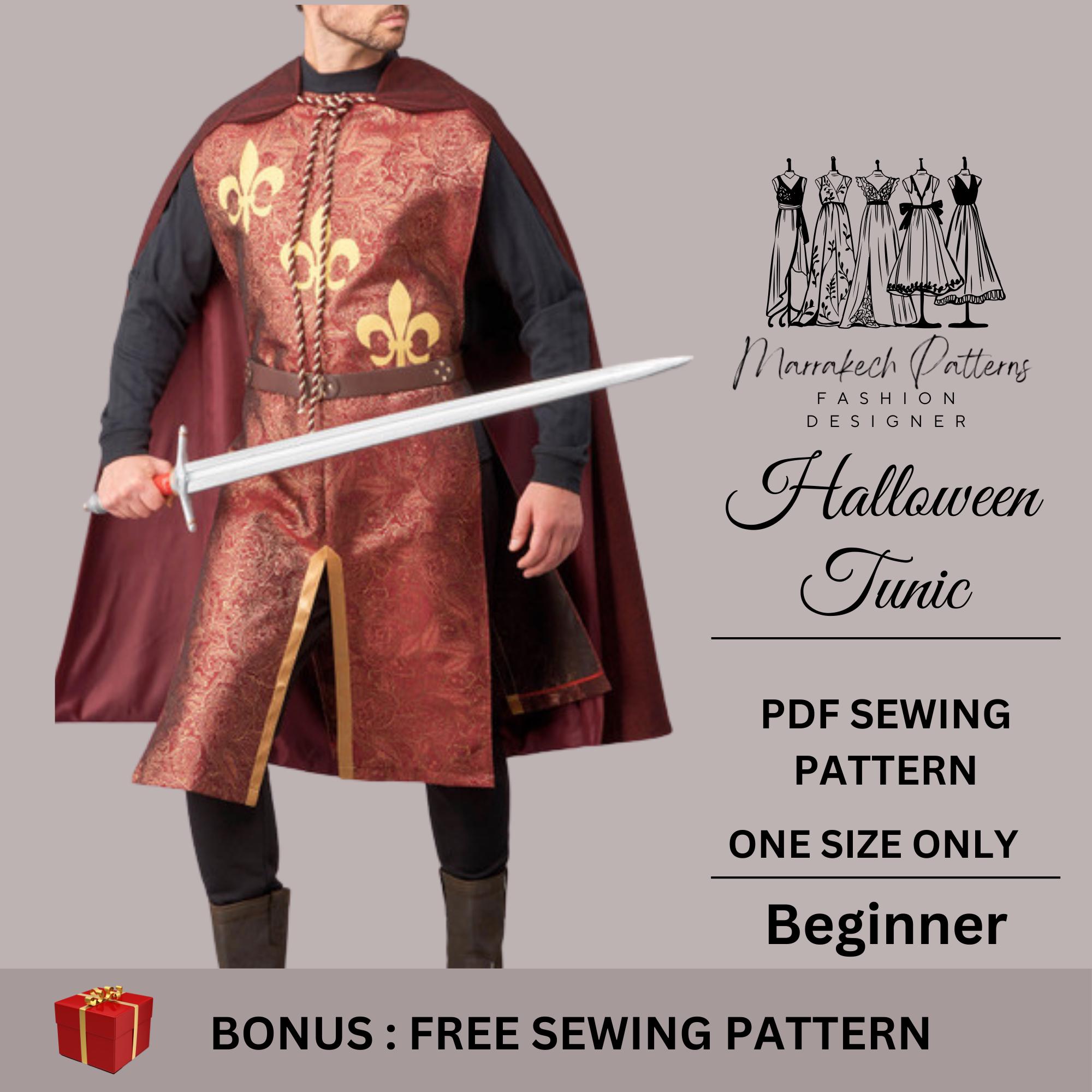 Knight Costume PDF Sewing Pattern | Costume and Halloween Outfit ...