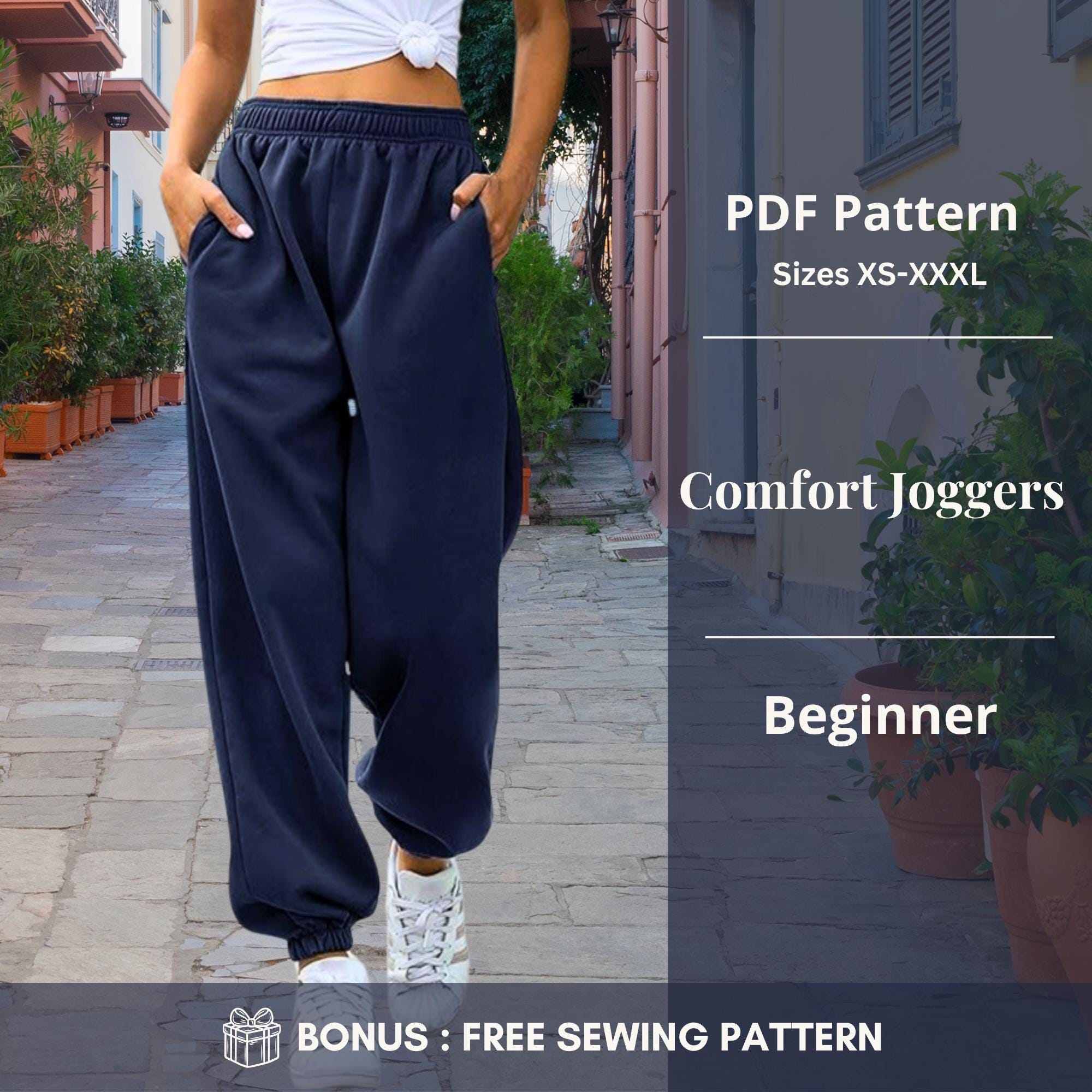 Comfort Joggers Pattern | Women's Easy Pants Pattern | Easy Joggers ...