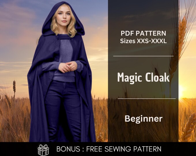 Cosplay Sewing Pattern PDF: Cloak Sewing Pattern, Corset Top Pattern ...