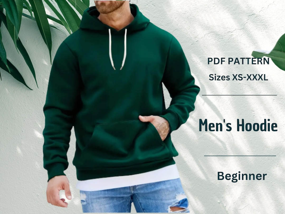 Unisex Hoodie Sewing Pattern PDF | DIY Sweatshirt Pattern | Easy to Sew ...