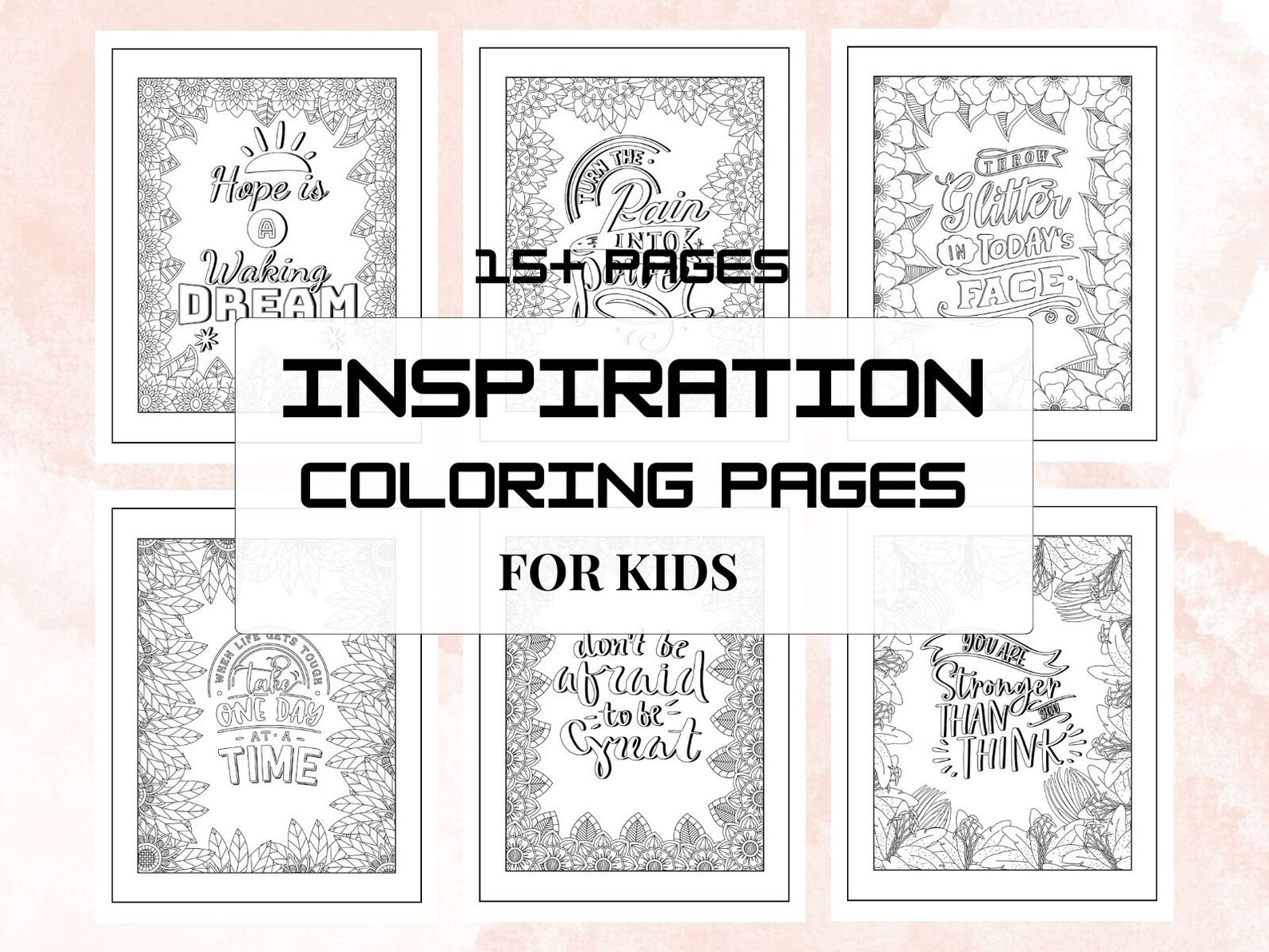 15 Kids Inspiration Coloring Pages, Printable Kids Motivational ...