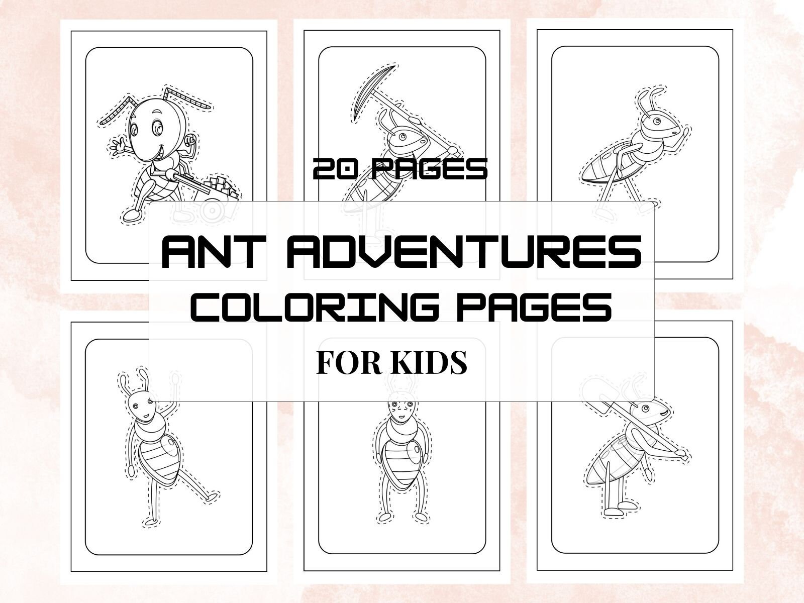 20 Ant Adventures Coloring Pages for Kids, Boys, Girls, Printable Ant ...
