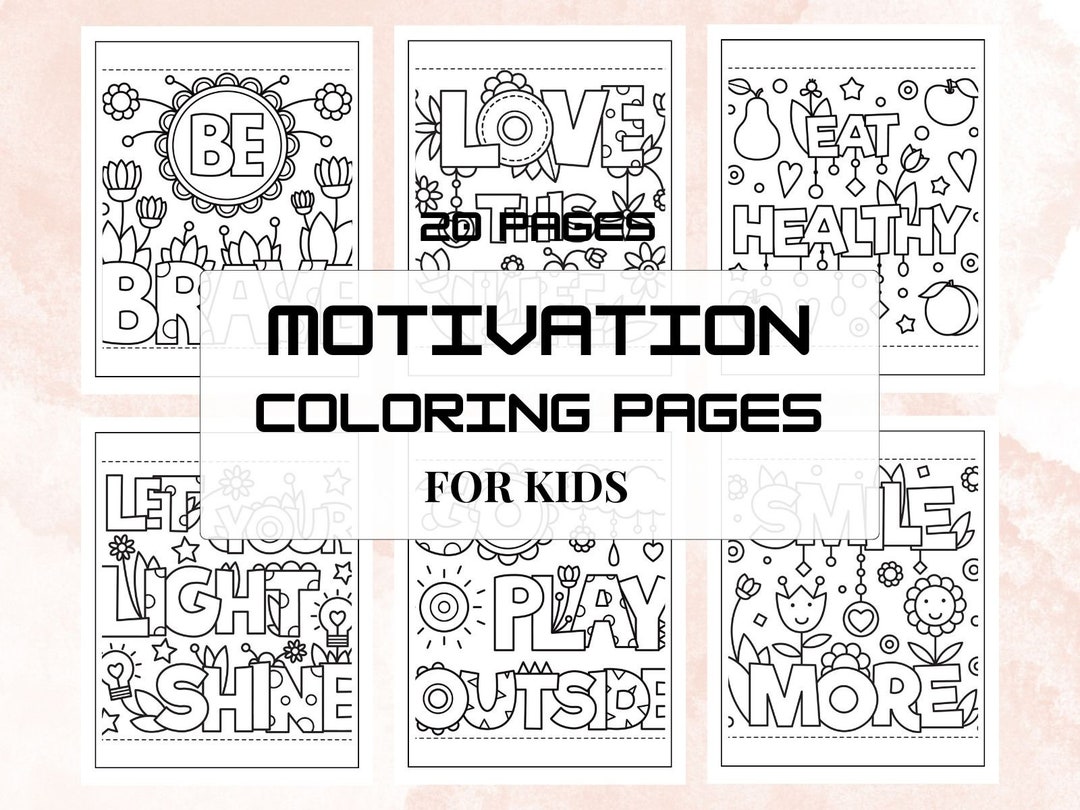 20 Kids Inspiration Coloring Pages, Printable Kids Motivational ...