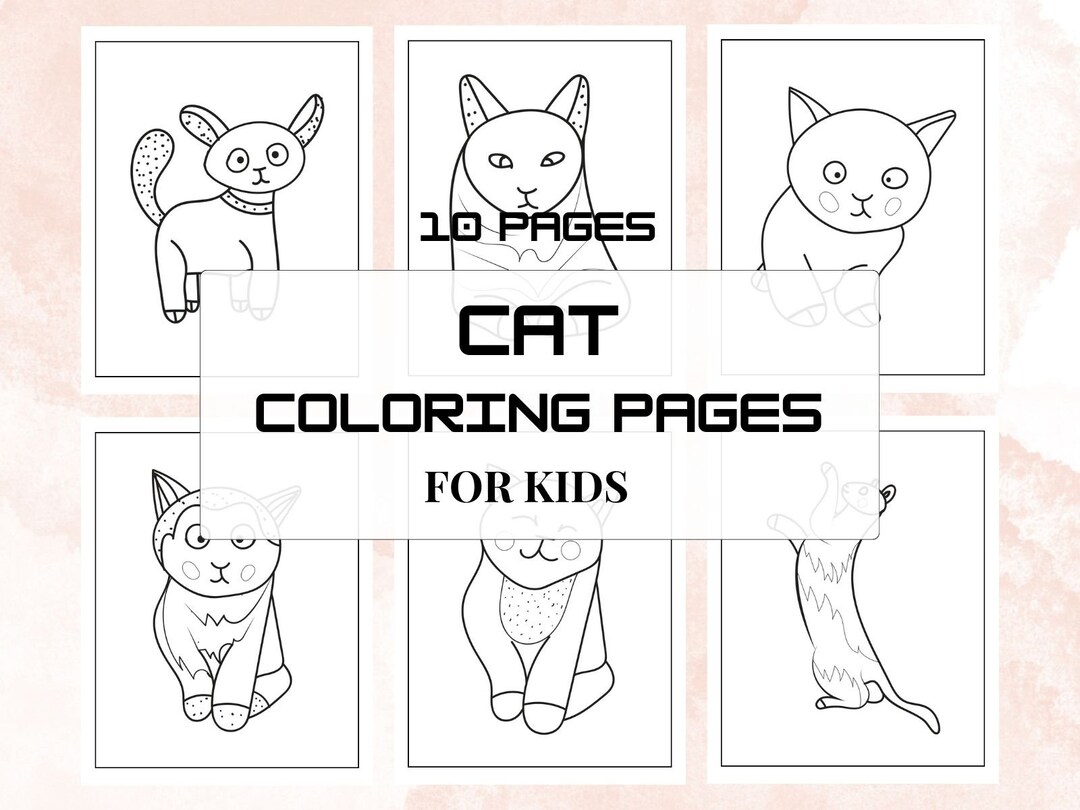 10 Cat Coloring Pages, Printable Printable Cat Coloring Pages for Kids ...