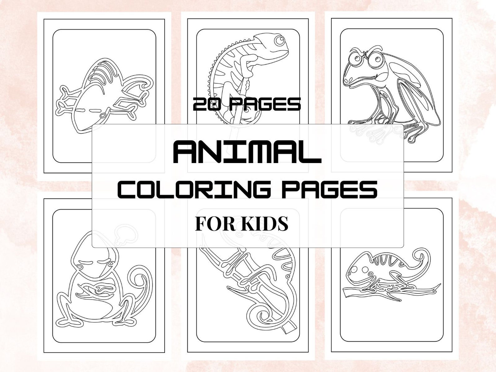 20 Animals Coloring Pages, Printable Animals Coloring Pages, Safari ...