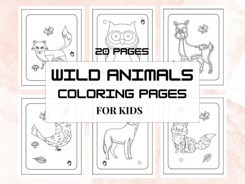 20 Wild Animals Coloring Pages, Printable Animals Coloring Pages ...