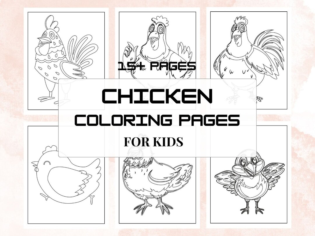 15 Chicken Coloring Pages, Printable Chicken Coloring Pages, Kids ...