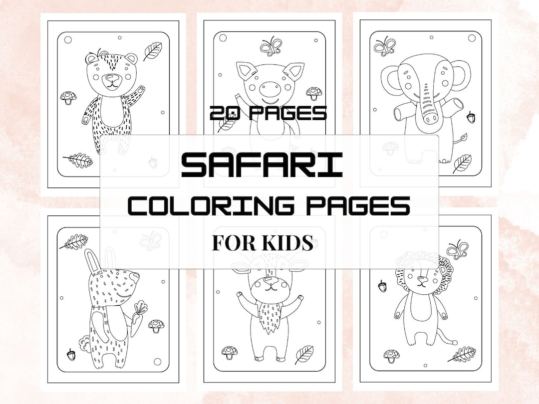 20 Safari Animal Coloring Pages, Printable Animals Coloring Pages ...