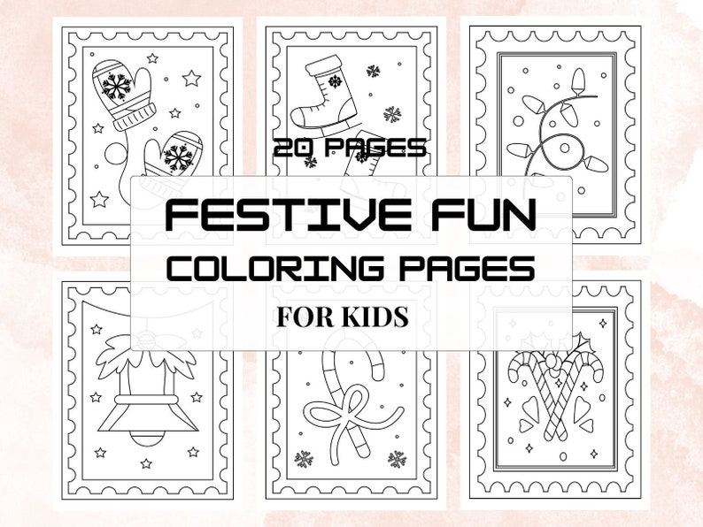20 Christmas Coloring Pages, Printable Christmas Coloring Pages, Kids ...