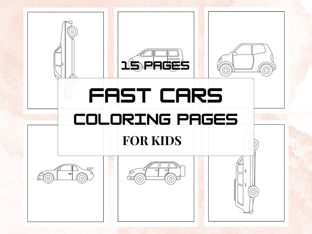 15 Fast Cars Coloring Pages, Printable Car Coloring Pages, Kids ...