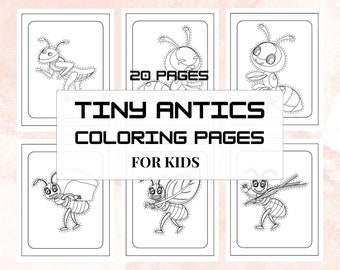 20 Ant Adventures Coloring Pages for Kids, Boys, Girls, Printable Ant ...