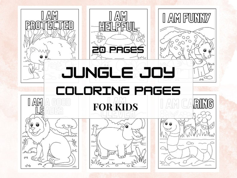 20 Jungle Joy Coloring Pages, Printable Safari Animals Coloring Pages ...