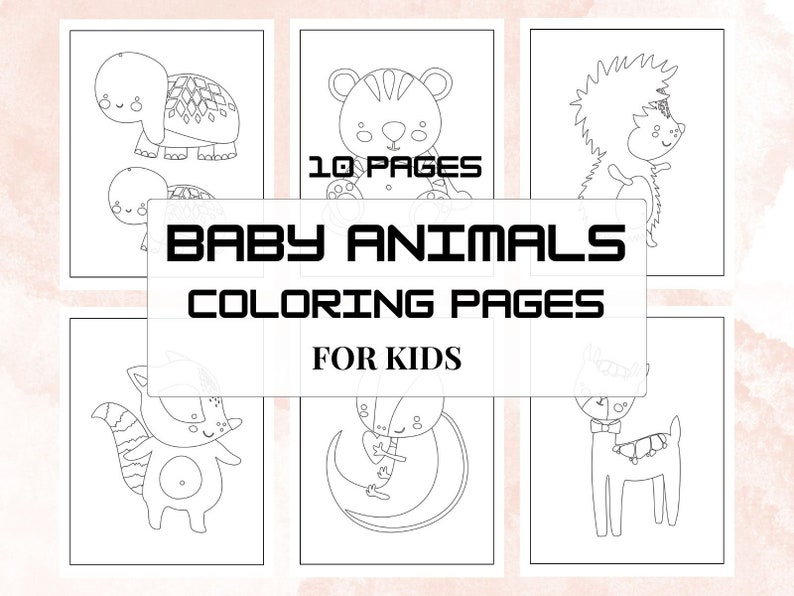 10 Baby Animals Coloring Pages, Printable Animals Coloring Pages ...