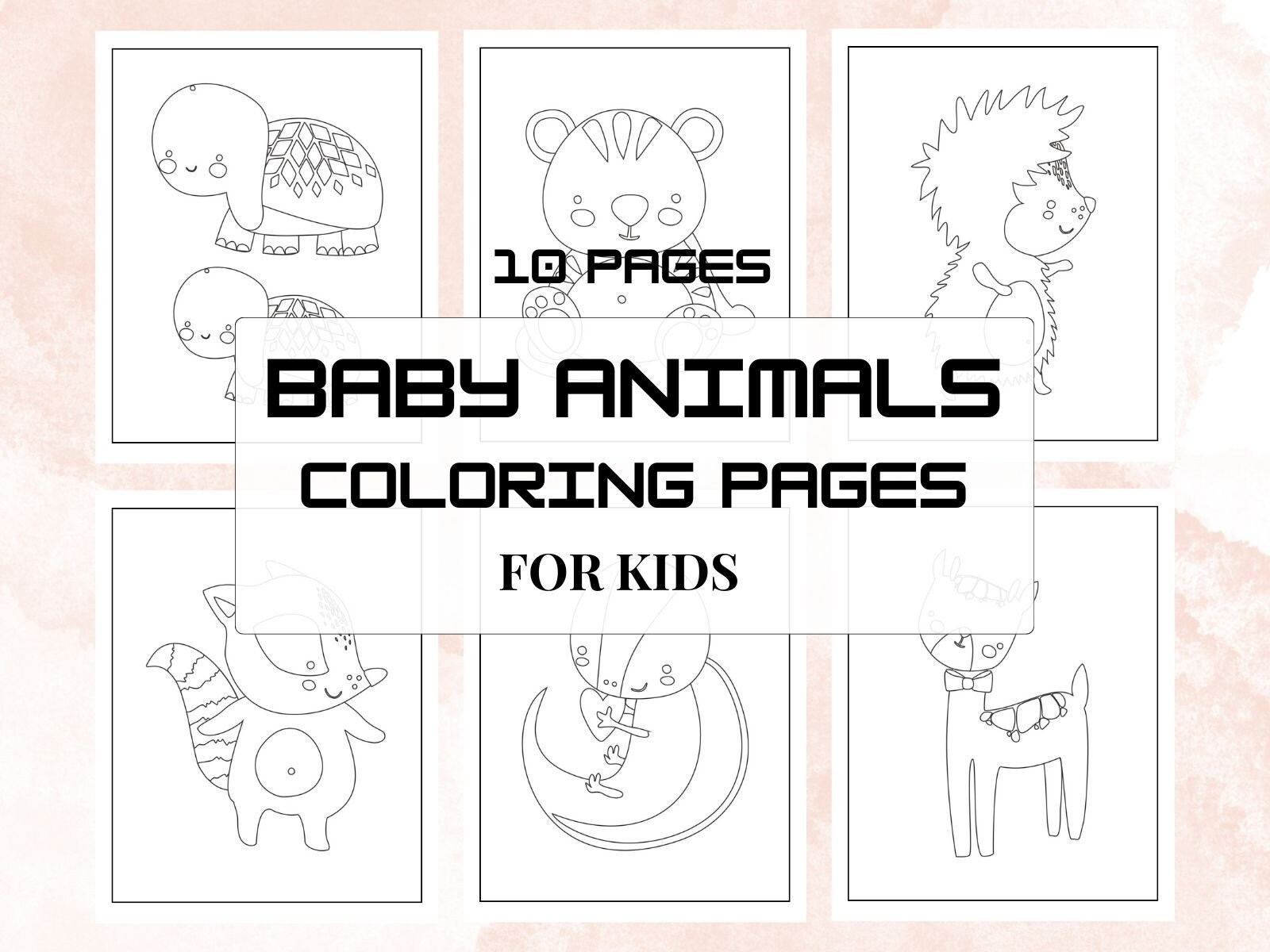 10 Baby Animals Coloring Pages, Printable Animals Coloring Pages ...