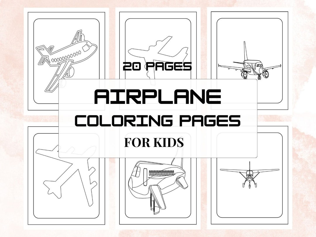 20 Airplane Coloring Pages, Printable Airplane PDF, Airplane Printables ...