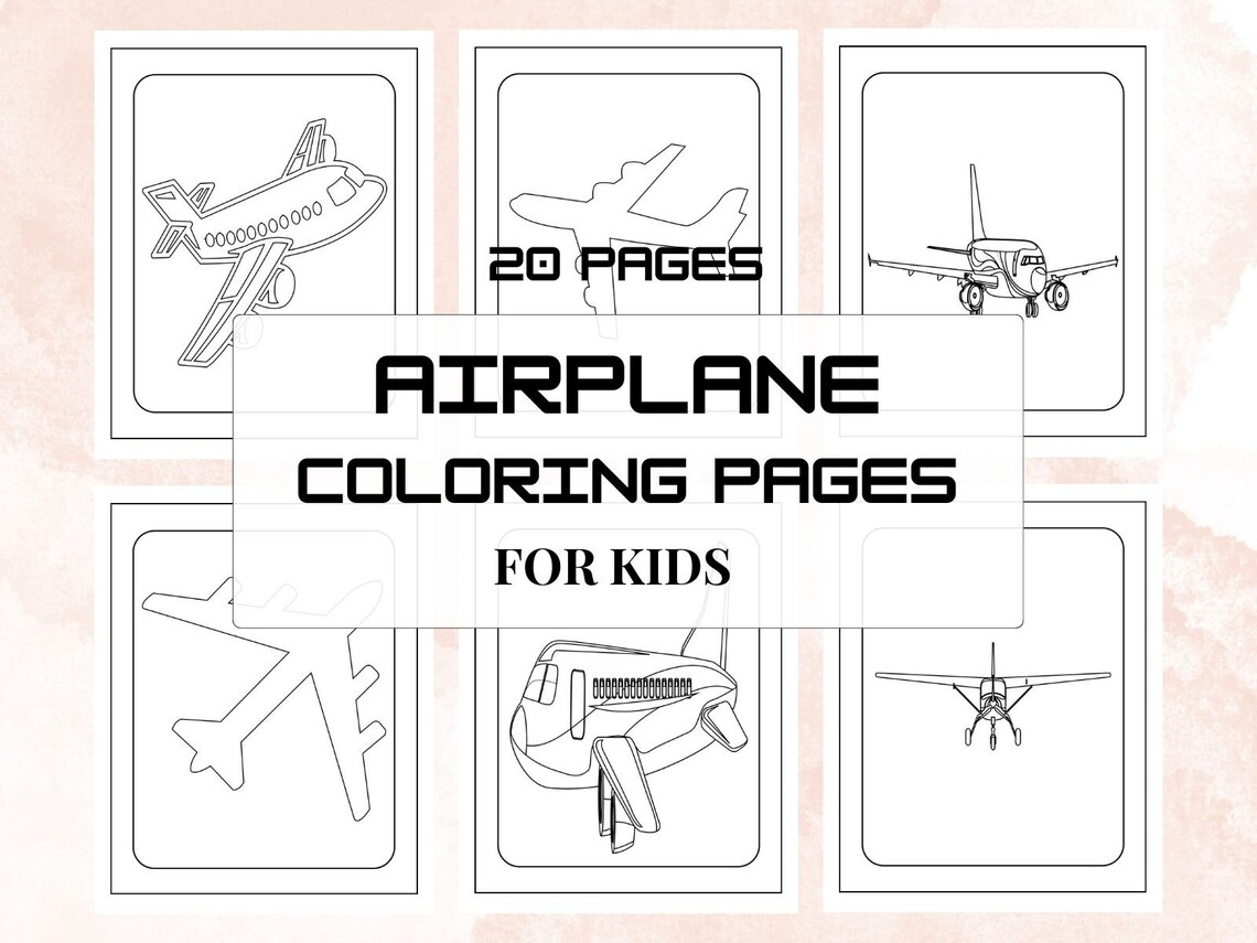 20 Airplane Coloring Pages, Printable Airplane PDF, Airplane Printables ...
