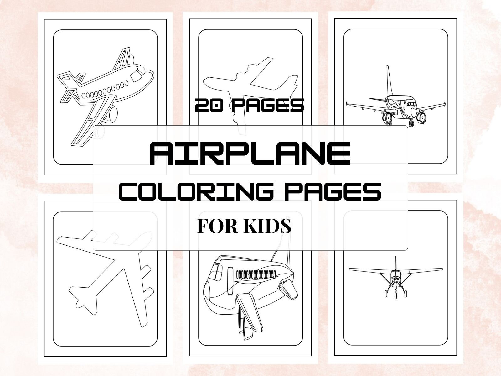 20 Airplane Coloring Pages, Printable Airplane PDF, Airplane Printables ...
