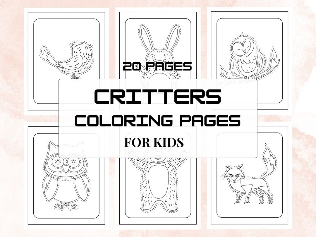 20 Critters Animals Coloring Pages, Printable Animals Coloring Pages ...