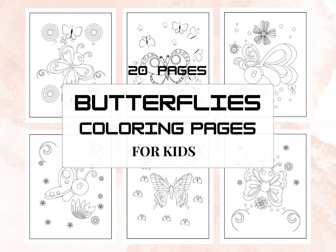 20 Butterfly Coloring Pages for Kids, Boys, Girls, Printable Butterfly ...