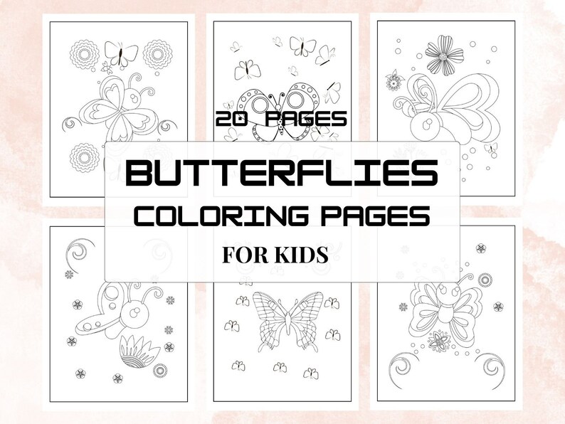 20 Butterfly Coloring Pages for Kids, Boys, Girls, Printable Butterfly ...