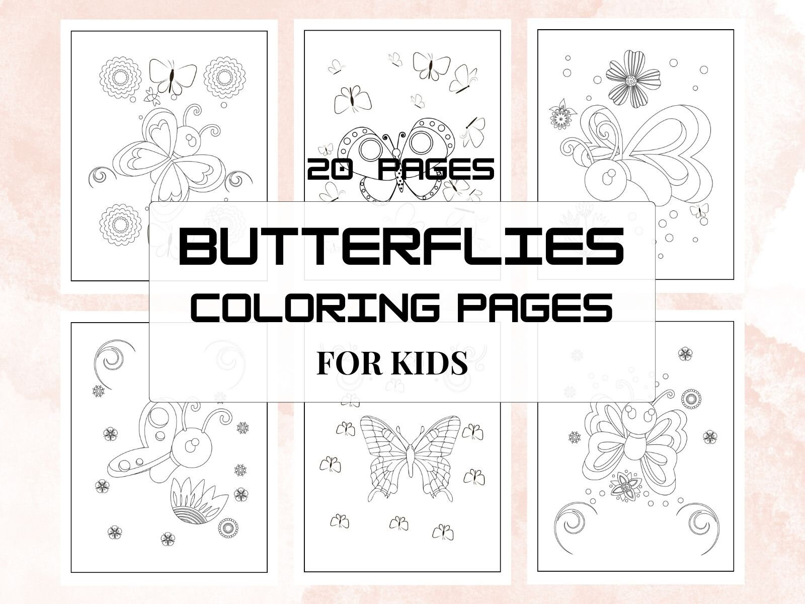 20 Butterfly Coloring Pages for Kids, Boys, Girls, Printable Butterfly ...
