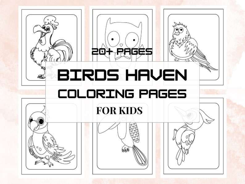 20 Bird Coloring Pages, Printable Bird Coloring Pages for Kids, Birds ...