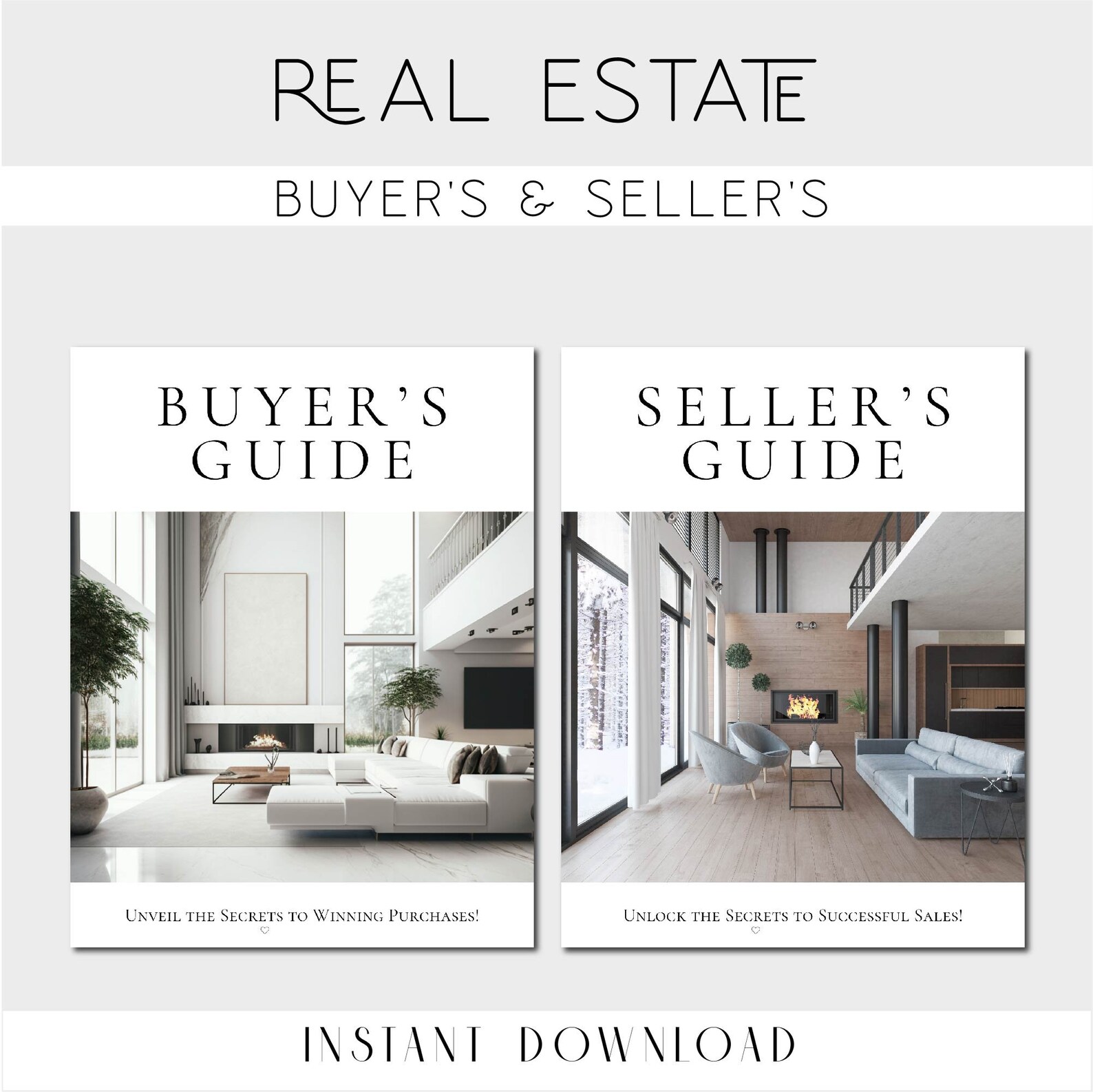 Real Estate Buyer and Seller Guide, Real Estate Marketing Template ...