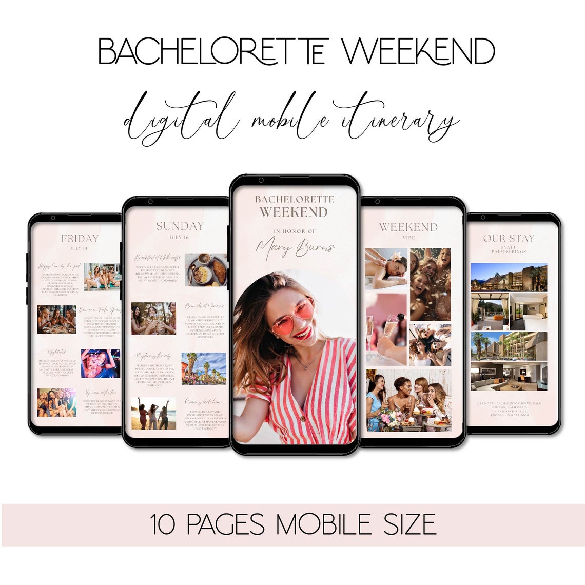 Digital Hen Party Itinerary Template, Hen Party Itinerary Template, Hen ...