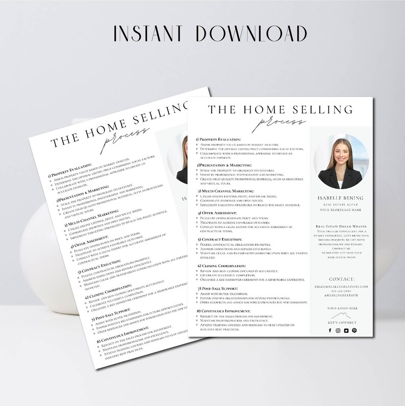Home Seller Roadmap, Real Estate Marketing, Home Selling Process Packet ...