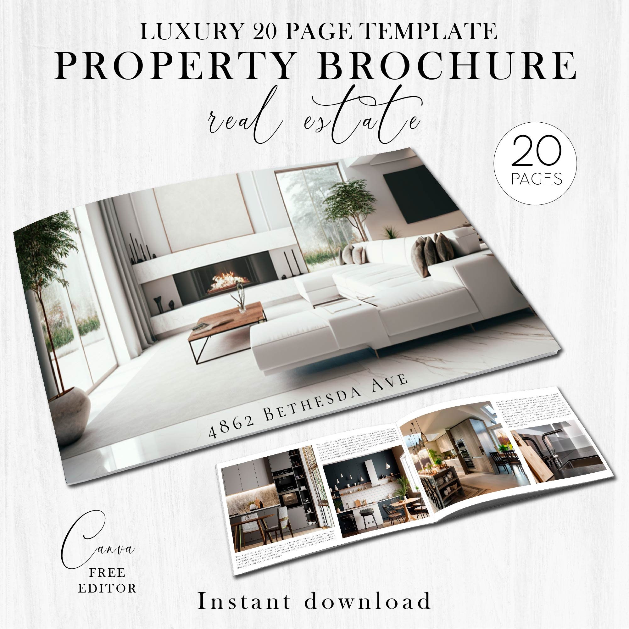 Real Estate Brochure, Luxury Property Brochure, for Sale Flyer, Listing ...