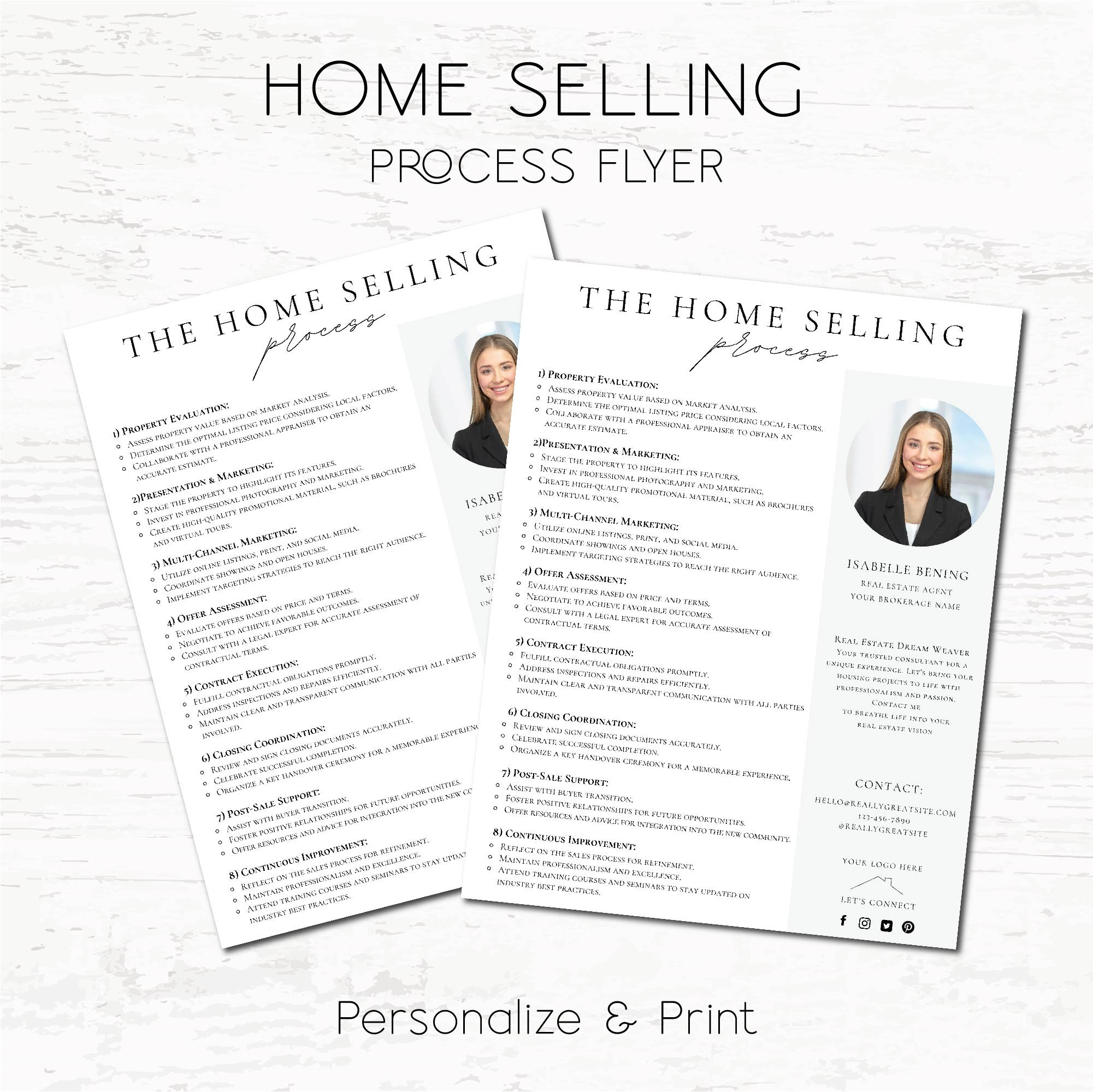 Home Seller Roadmap, Real Estate Marketing, Home Selling Process Packet ...