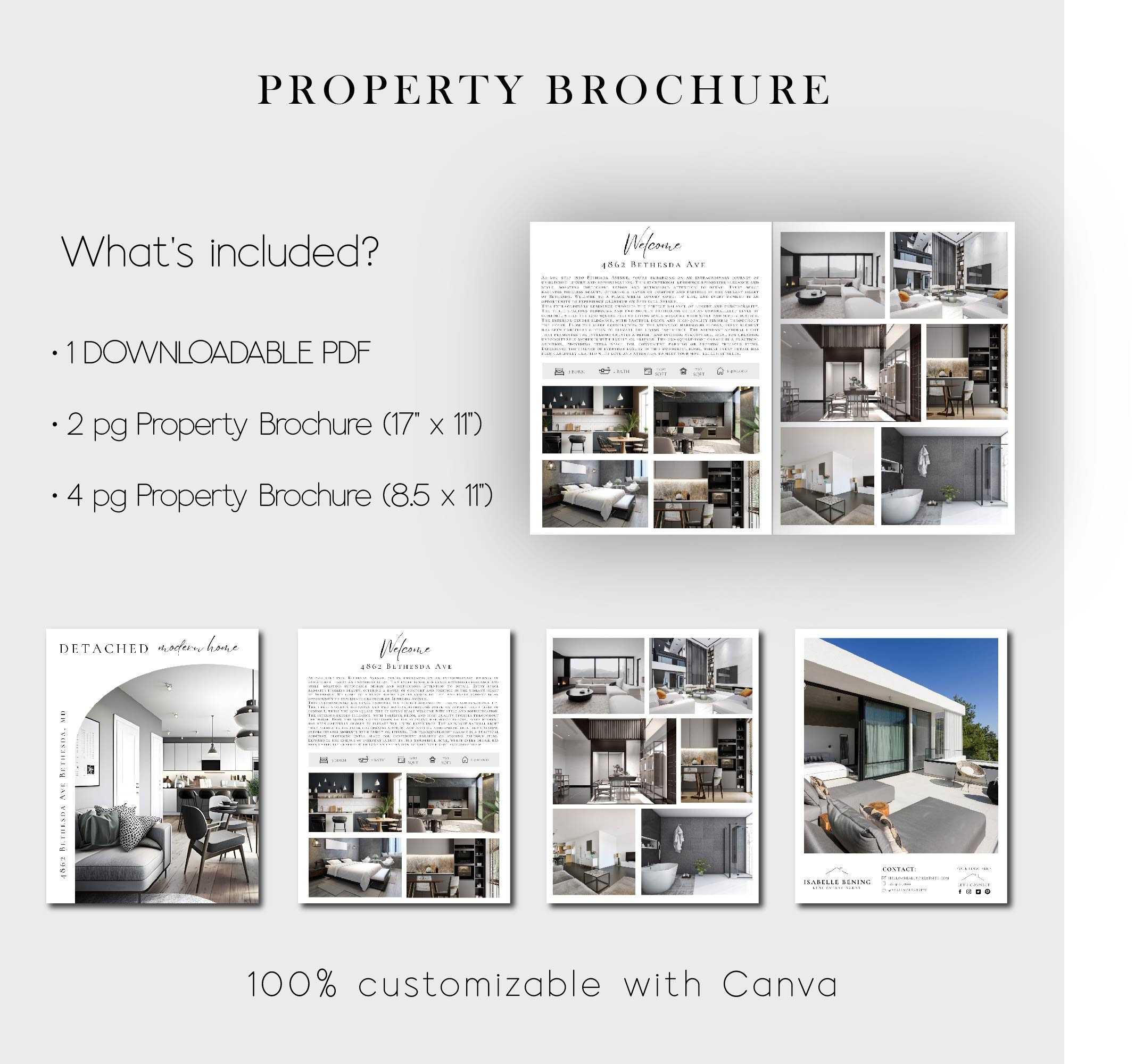 Real Estate Brochure, Luxury Property Brochure, for Sale Flyer, Listing ...
