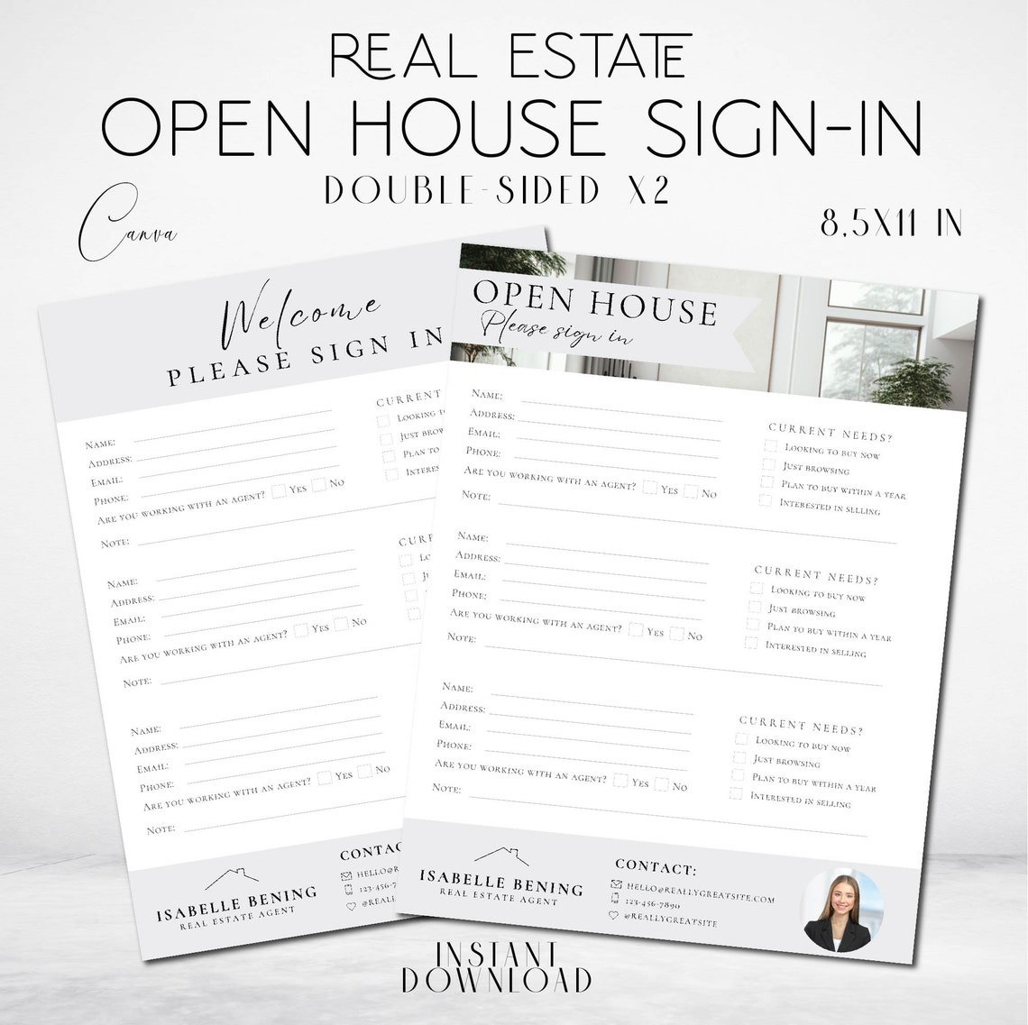 Editable Open House Sign in Sheet, Realtor Open House Form, Real Estate ...