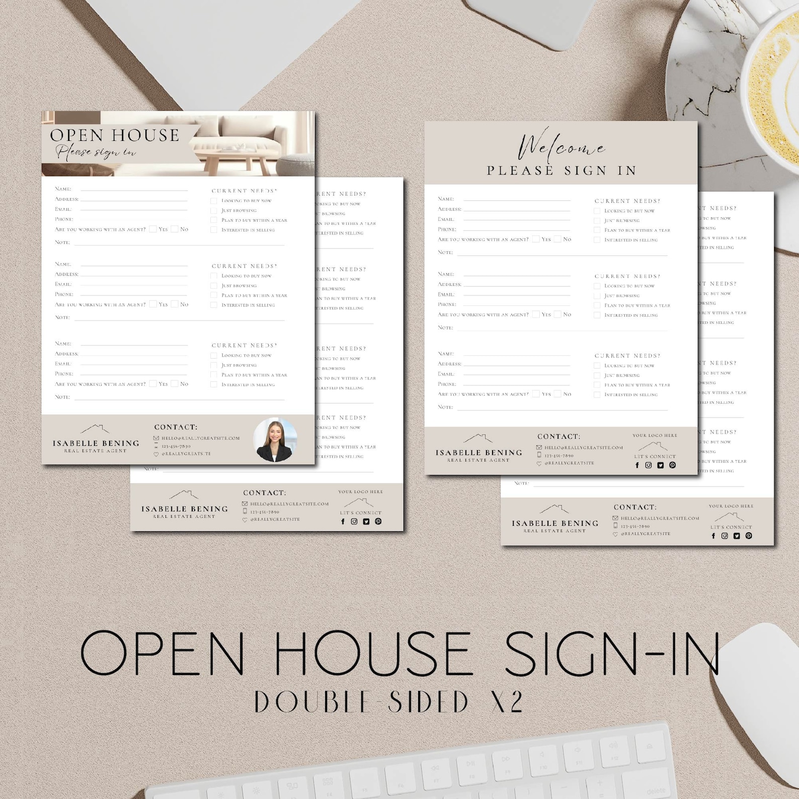 Editable Open House Sign in Sheet, Realtor Open House Form, Real Estate ...