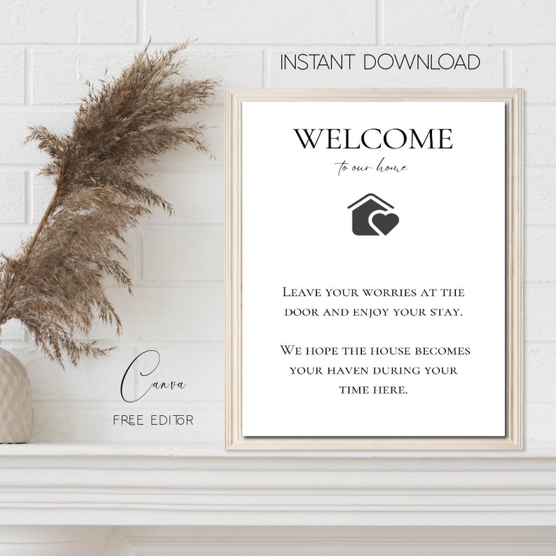 Airbnb Sign Bundle Template Airbnb Signage Signs for Rental Home Wifi ...