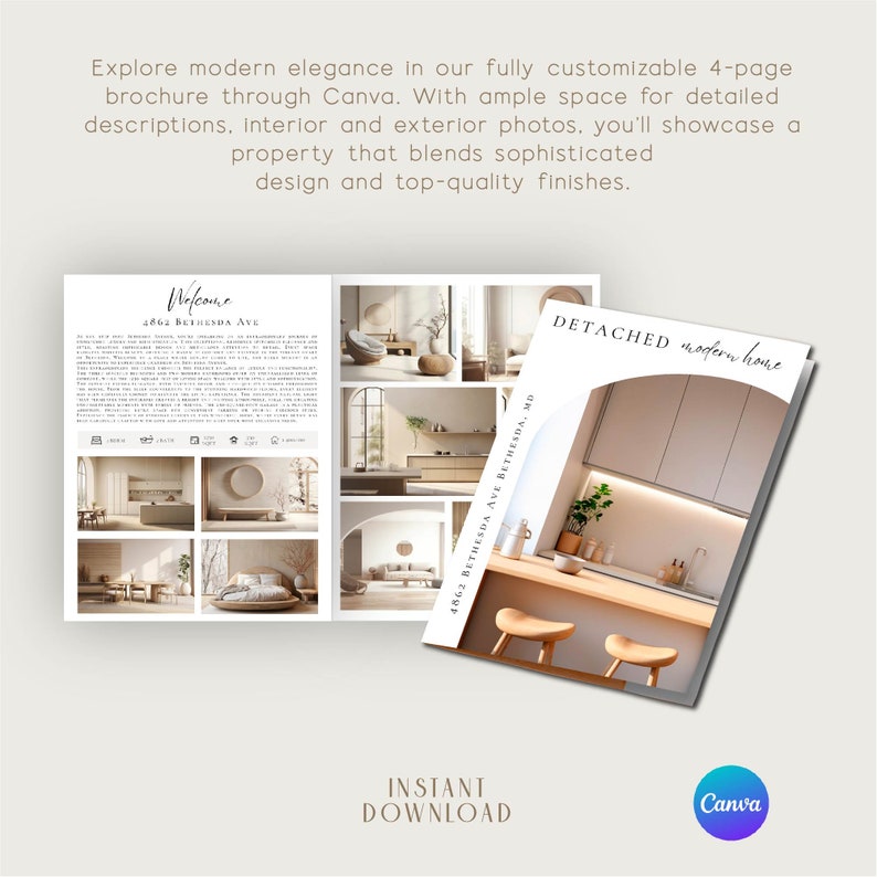 Real Estate Brochure, Luxury Property Brochure, for Sale Flyer, Listing ...