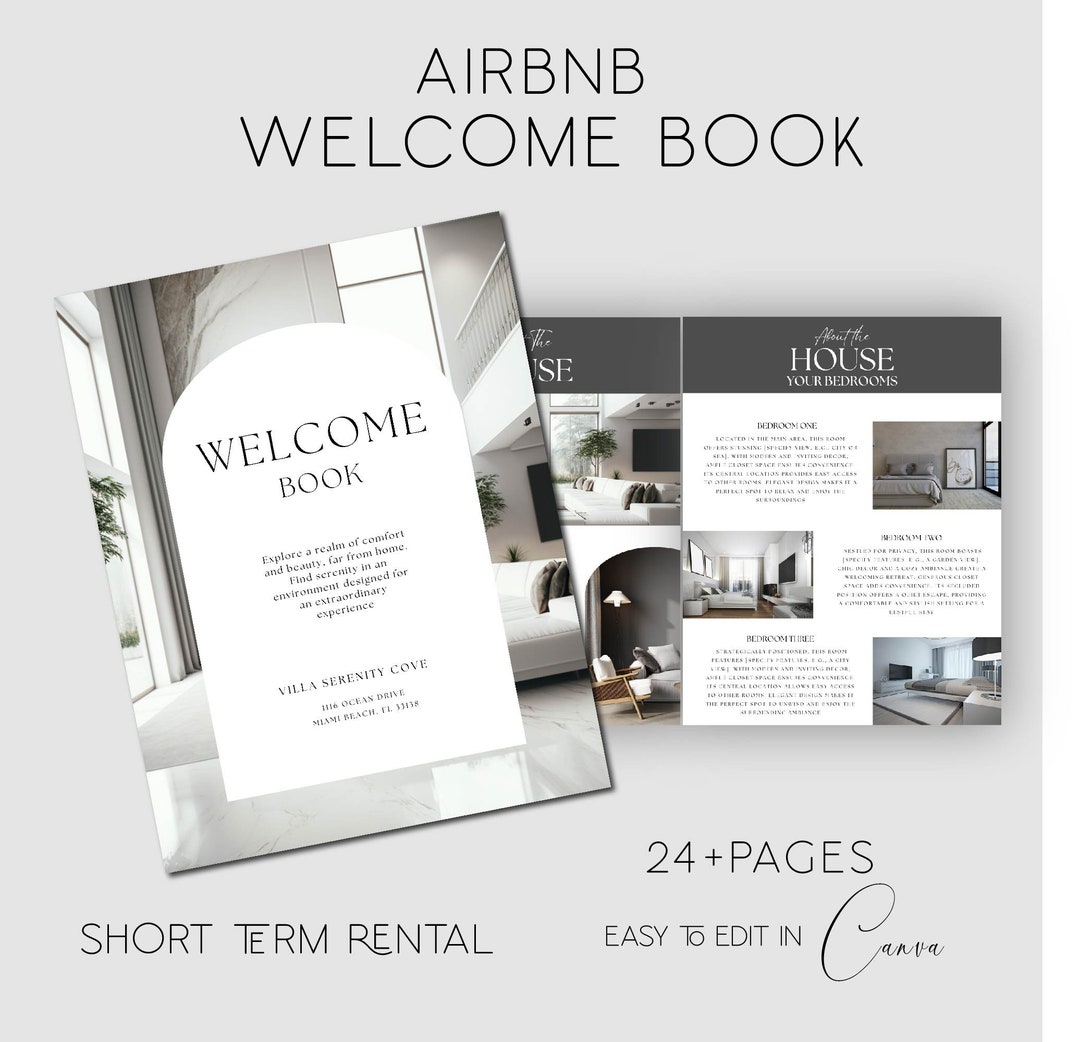Airbnb Welcome Book Template, House Host Manual Guidebook Template ...